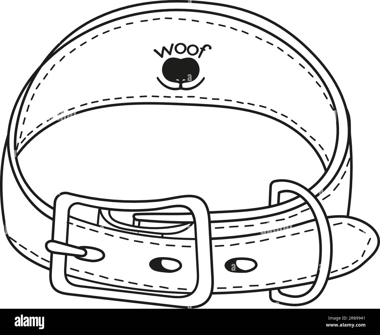 Dog leather belt icon Stock Vector Images - Alamy