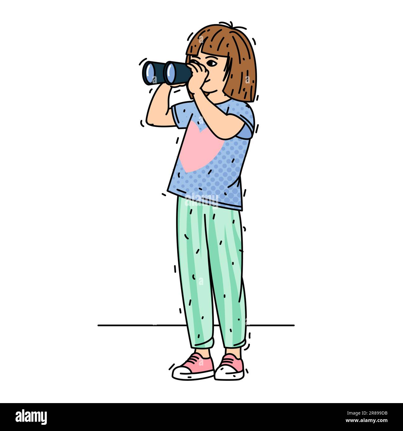 look through binoculars Stock Vector Image & Art - Alamy