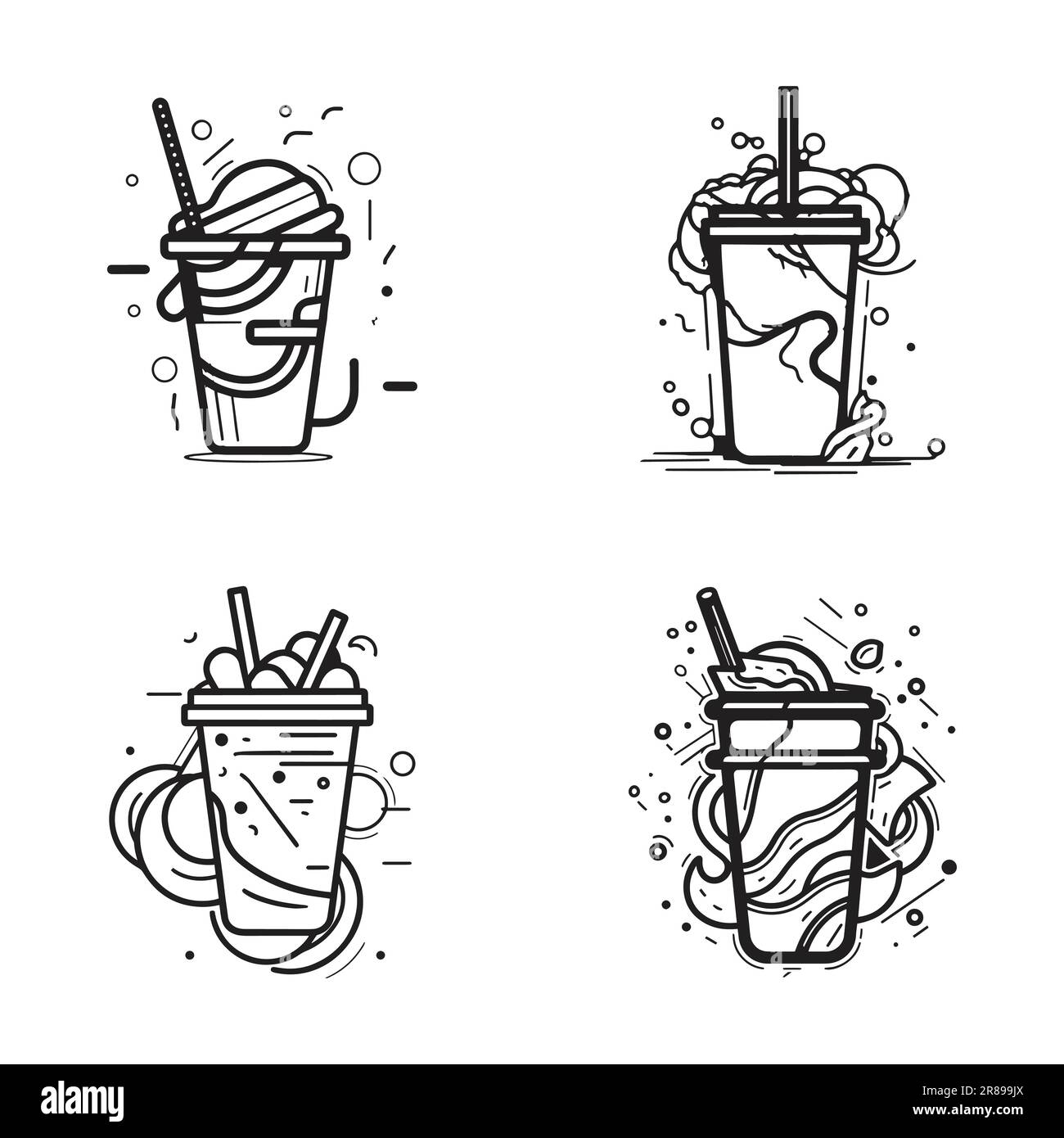 Milkshake vintage style hi-res stock photography and images - Alamy