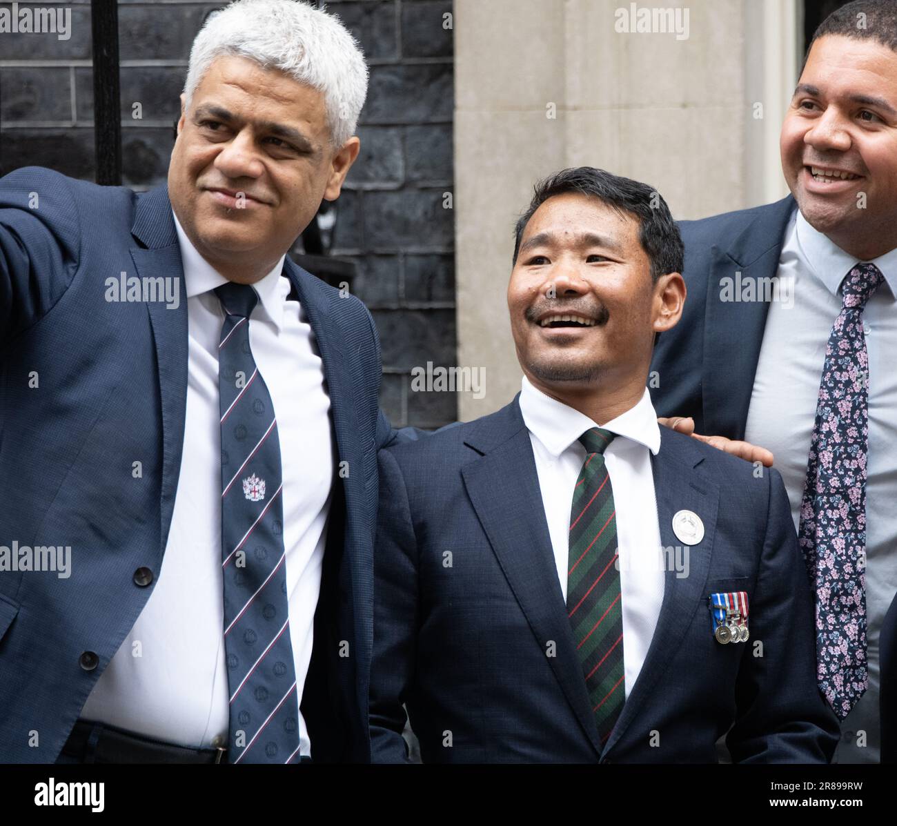 London, UK. 20th June, 2023. Hari Budha Magar, a former Gurkha, the ...