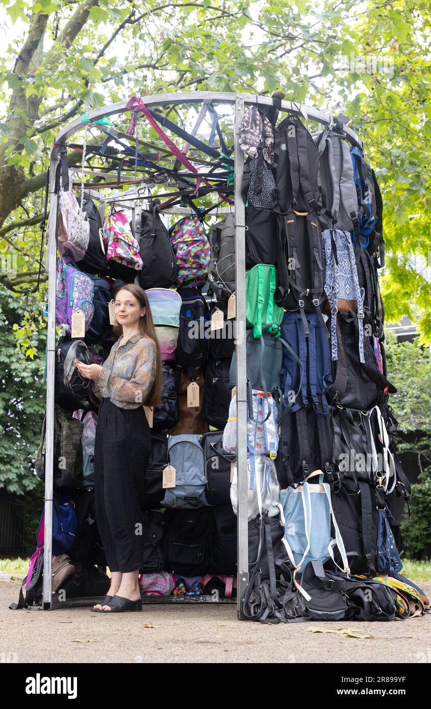 EDITORIAL USE ONLY Artist Sophie Cunningham attends the unveiling of ...