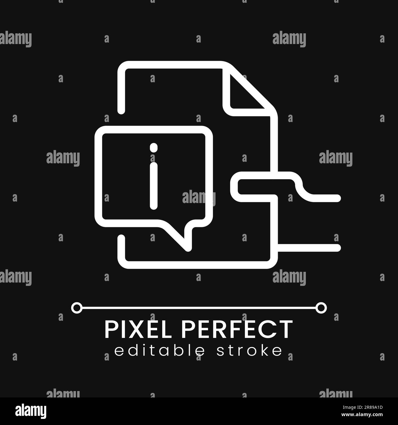 Read instructions pixel perfect white linear icon for dark theme Stock ...