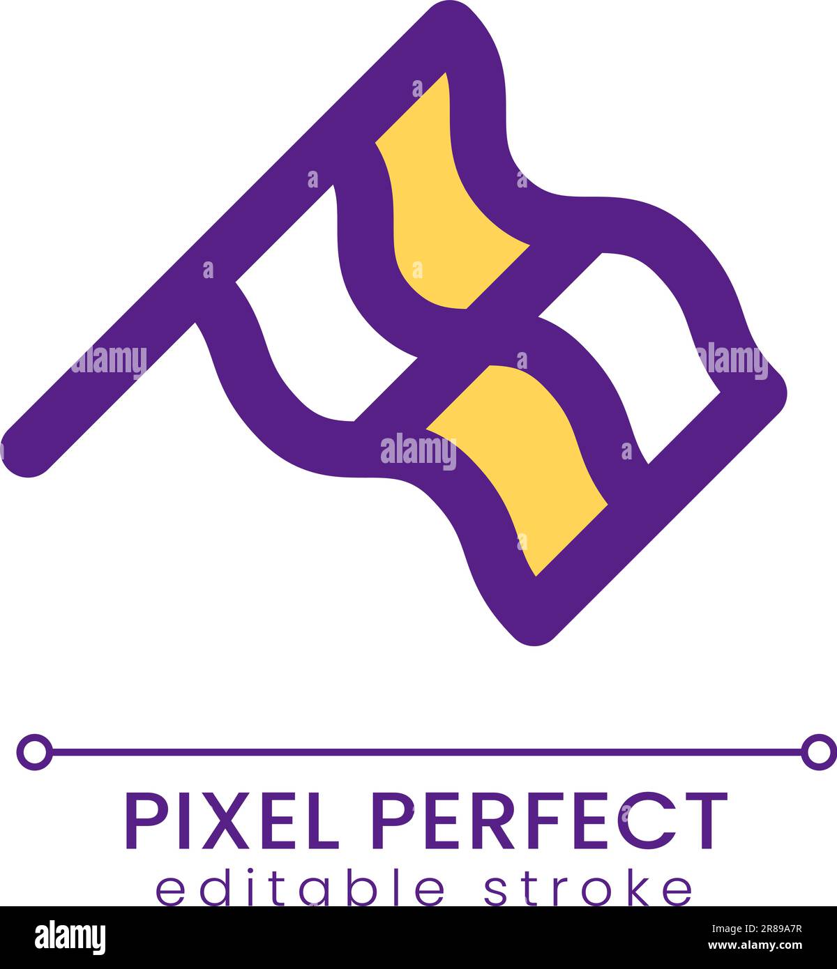 Waving chequered flag pixel perfect RGB color ui icon Stock Vector ... Waving chequered flag pixel perfect RGB color ui icon Stock Vector ...