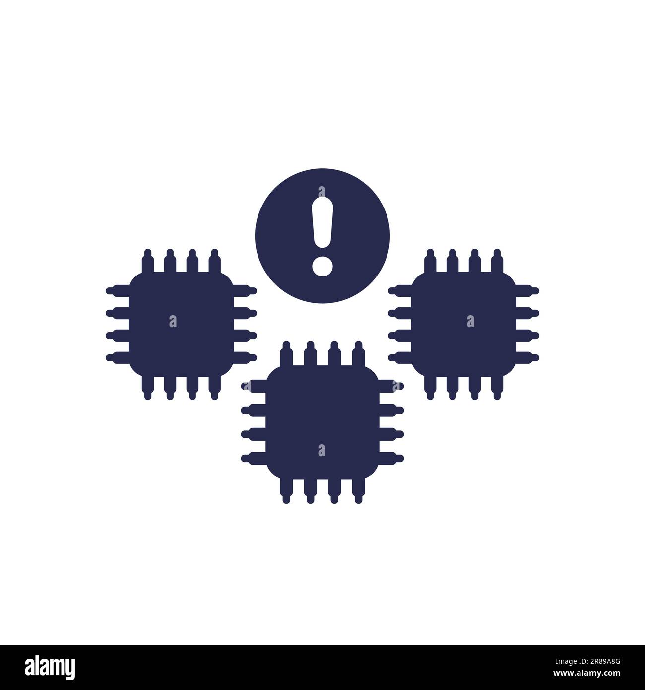 Microchip Supply Shortage Icon With Chips Stock Vector Image And Art Alamy