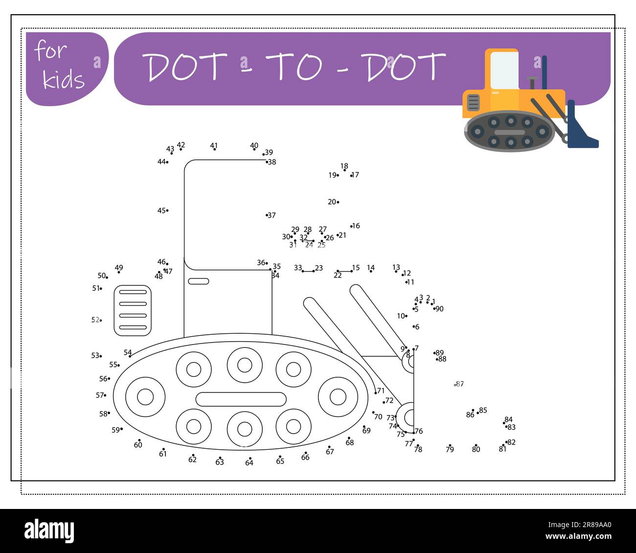 A game with numbers, an educational game from point to point for ...