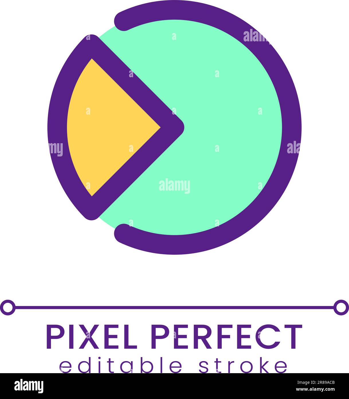 Segment chart pixel perfect RGB color ui icon Stock Vector Image & Art ...