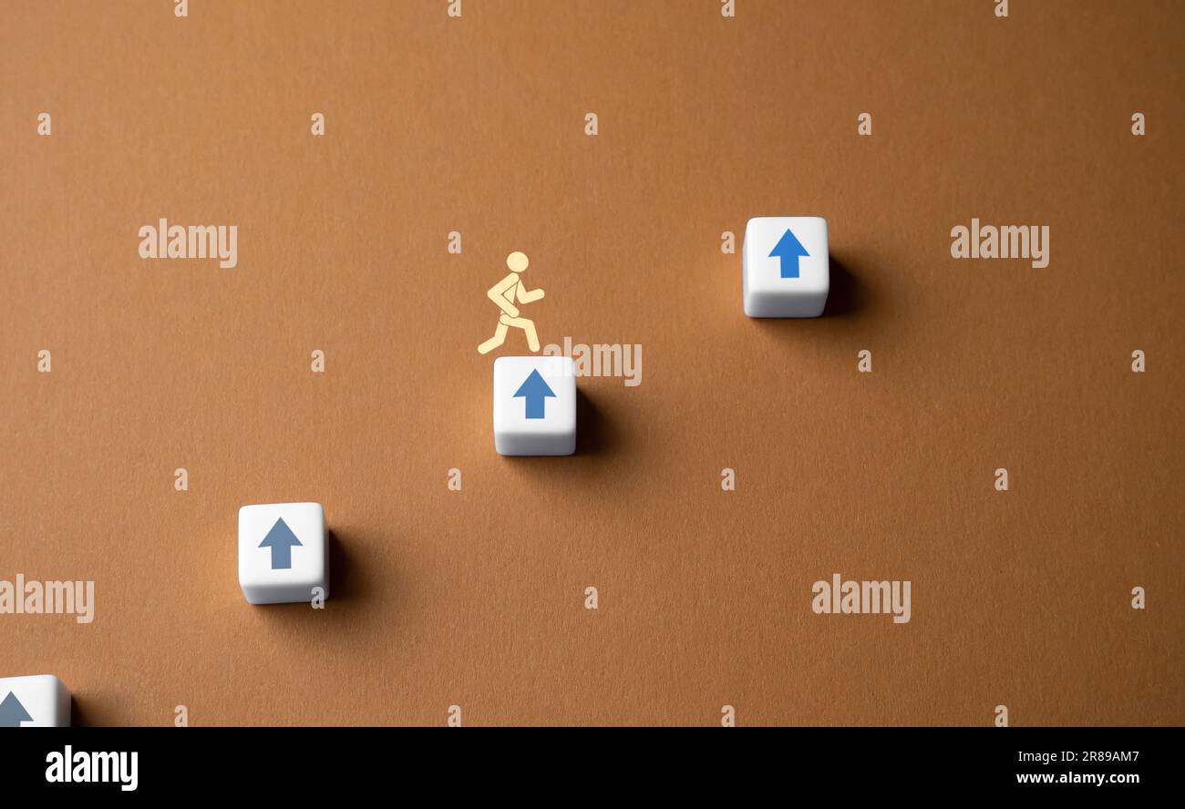 Moving up the levels. Movement towards the goal. Motivation, self ...