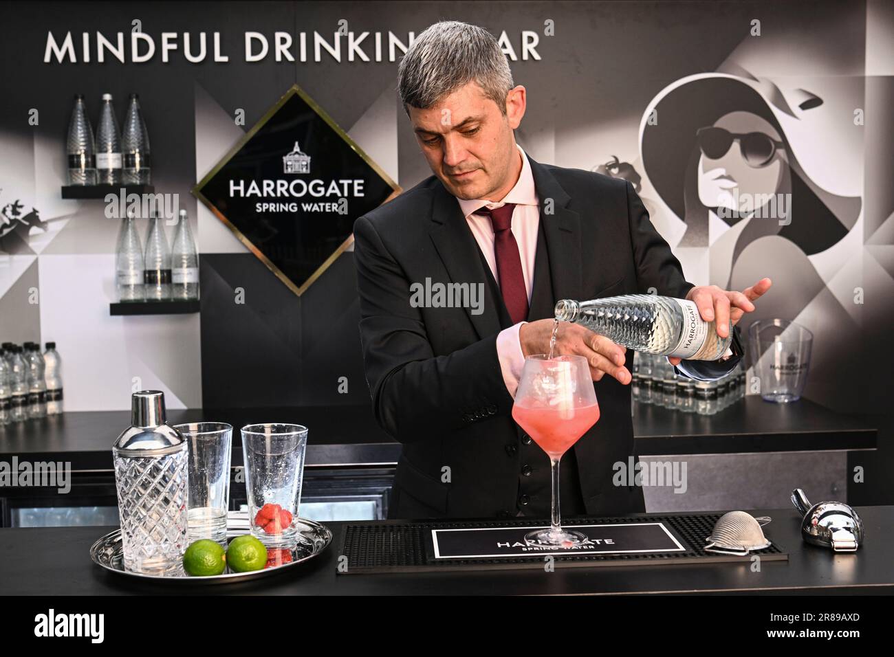 EDITORIAL USE ONLY Celebrity bartender Merlin Griffiths attends The Mindful Drinking Bar by ...