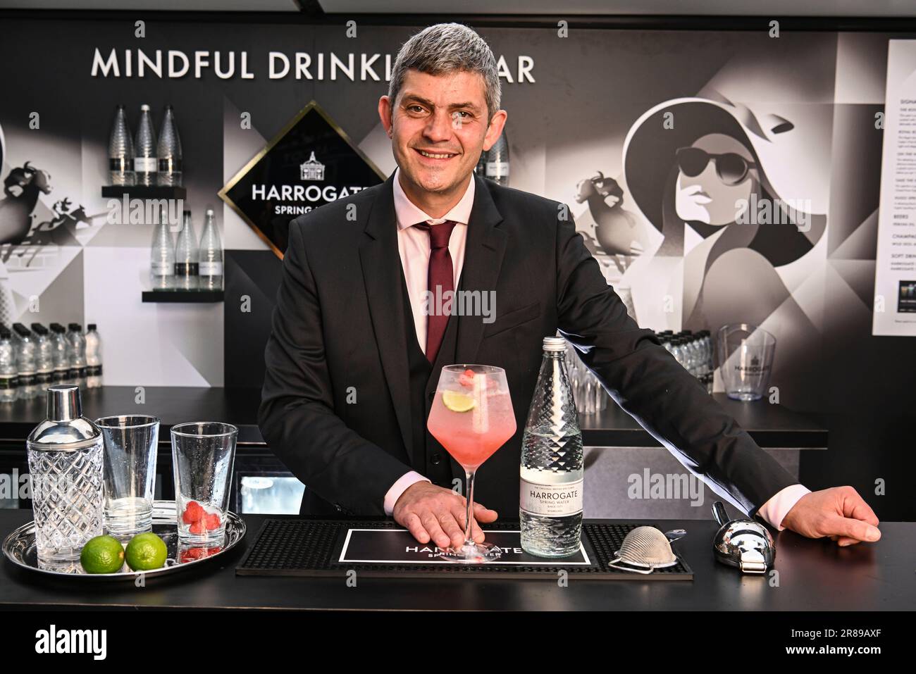 EDITORIAL USE ONLY Celebrity bartender Merlin Griffiths attends The Mindful Drinking Bar by ...