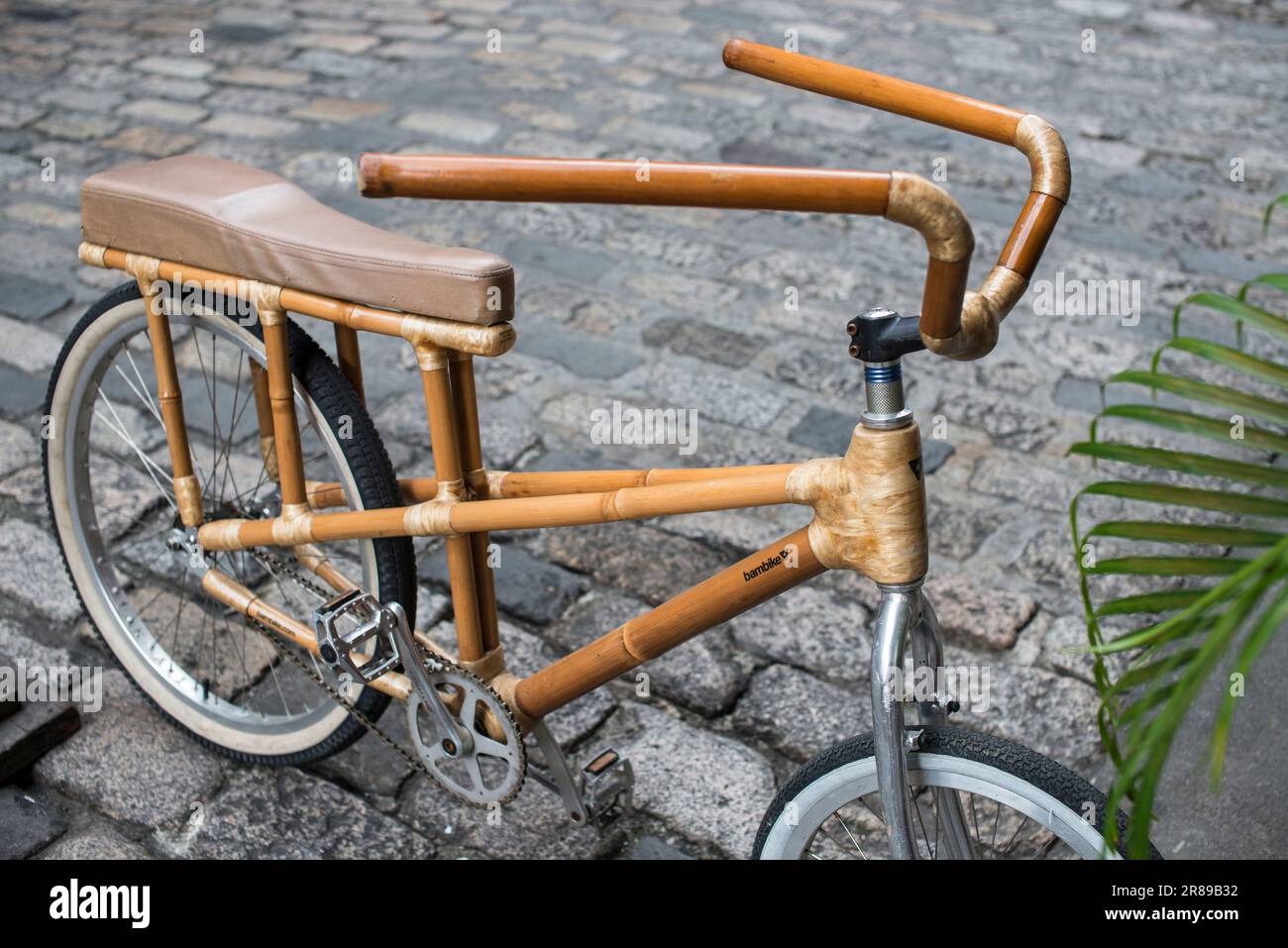 Bamboo bicycle, Manila Stock Photo - Alamy