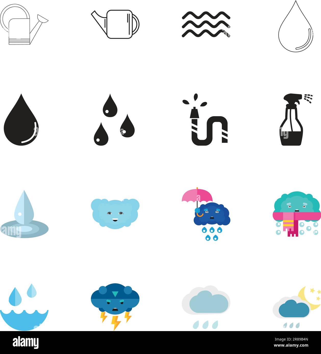 Water icon set Stock Vector Image & Art - Alamy