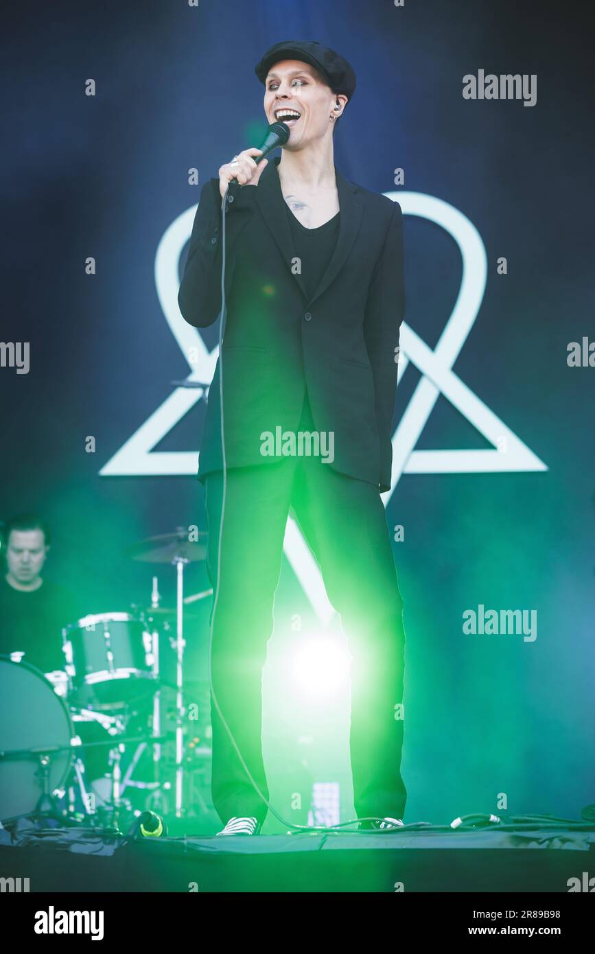 Copenhagen, Denmark. 14th, June 2023. The Finnish act VV performs a ...