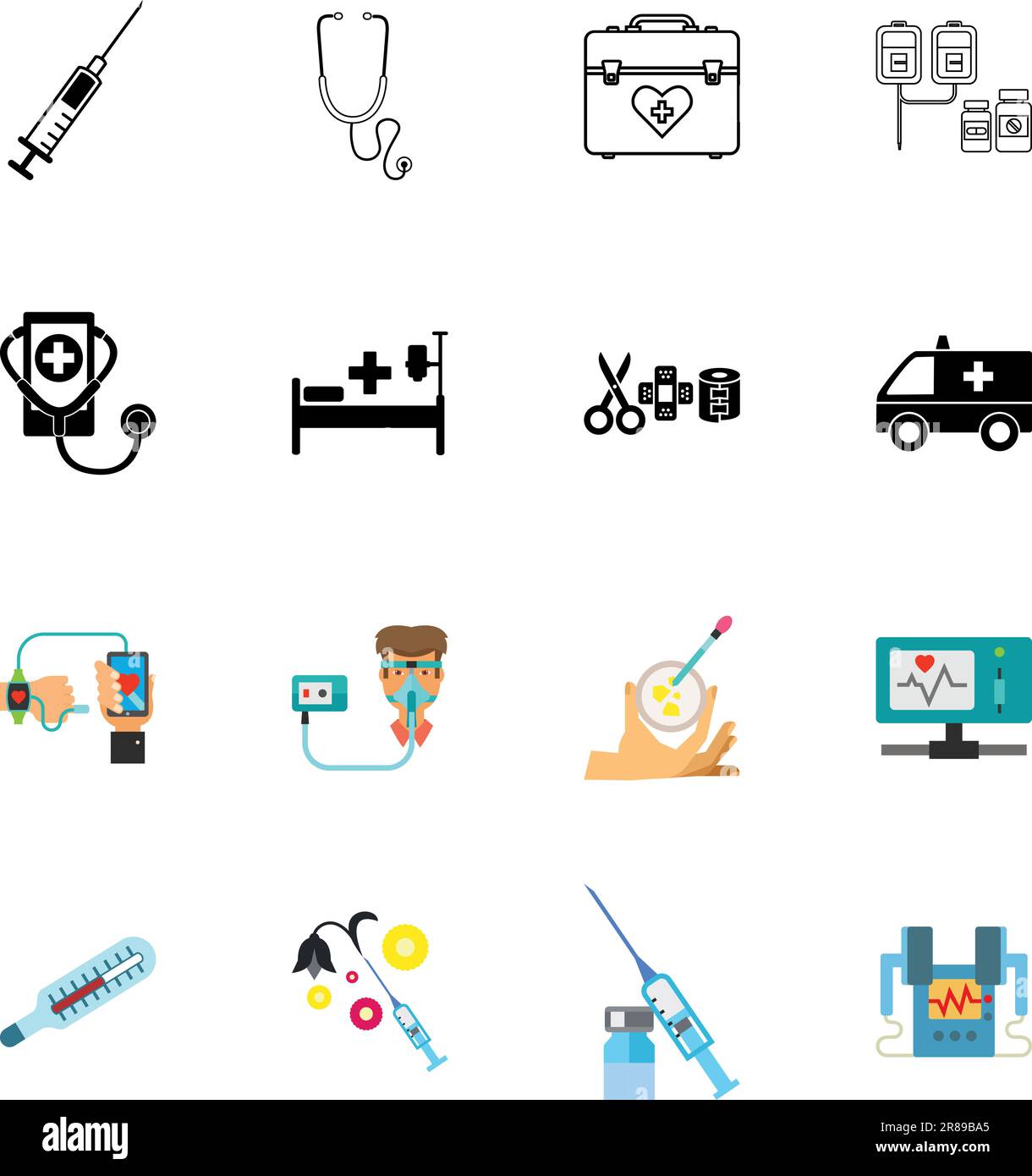 Hospital icon set Stock Vector Image & Art - Alamy