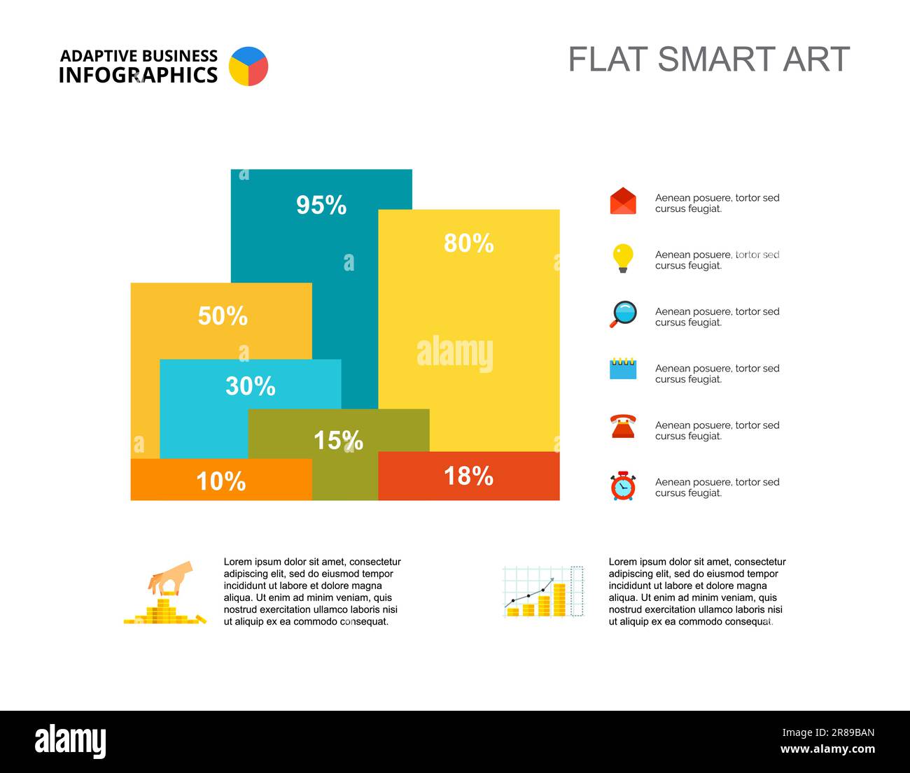 Six Triangles Chart Slide Template Stock Vector Image & Art - Alamy