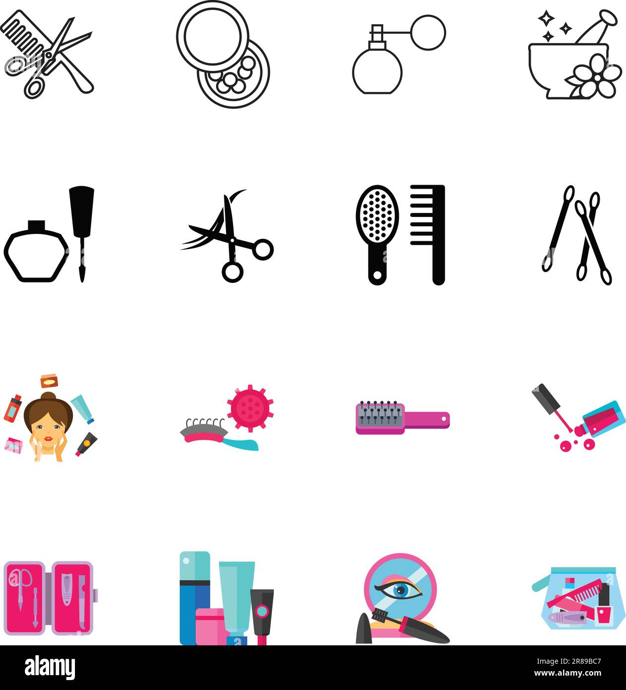 Hairdressing salon icon set Stock Vector Image & Art - Alamy