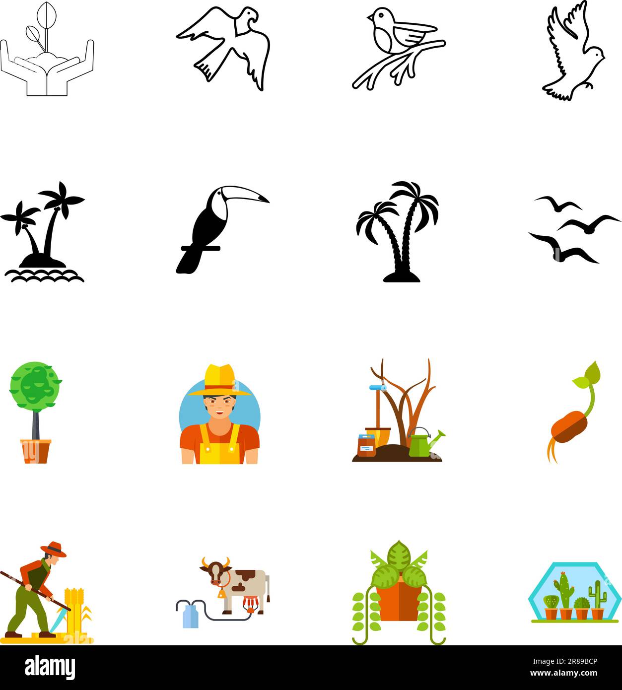 Nature signs icon set Stock Vector Image & Art - Alamy