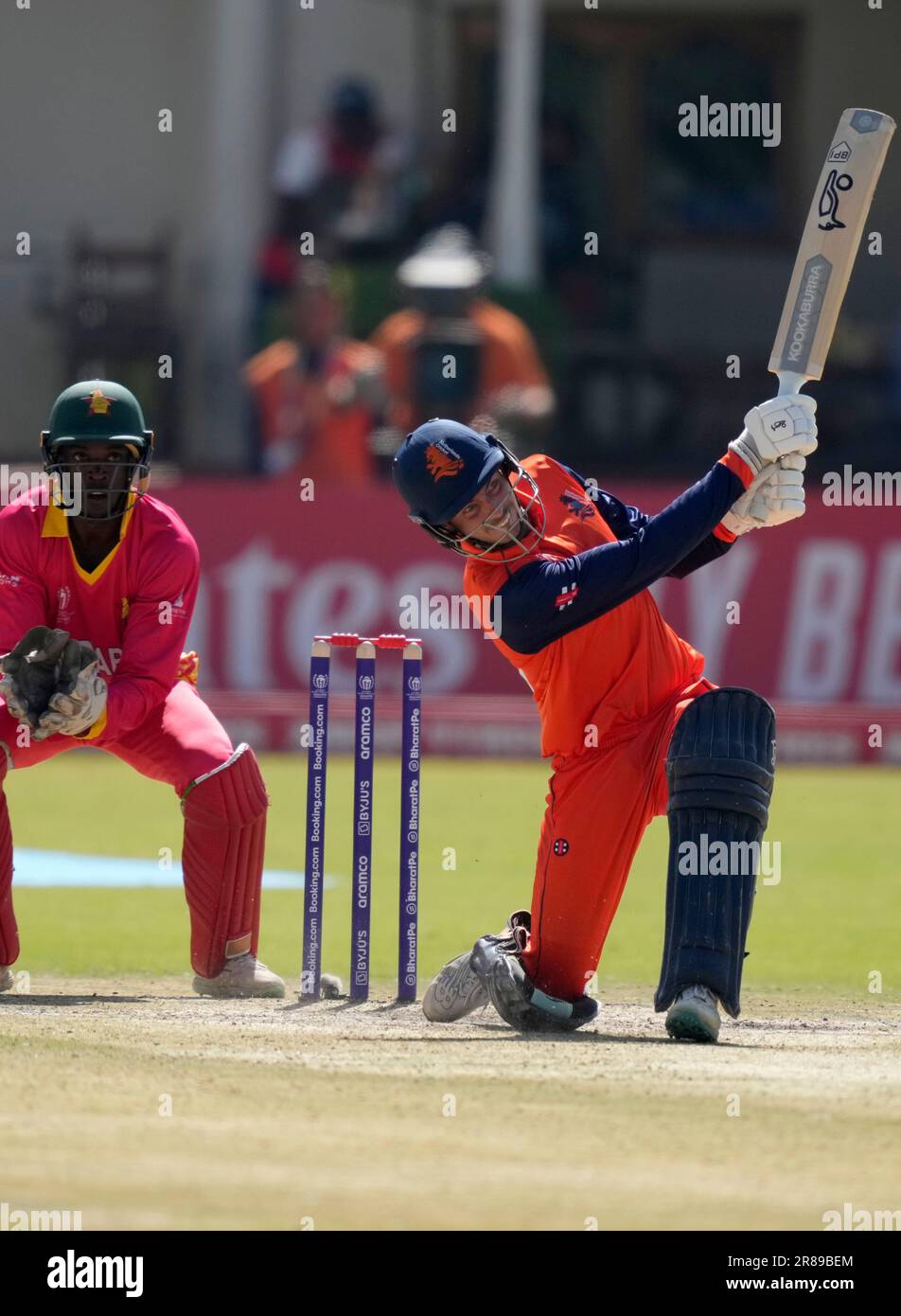 Netherlands batsman Scott Edwards in action during their ICC Men's ...