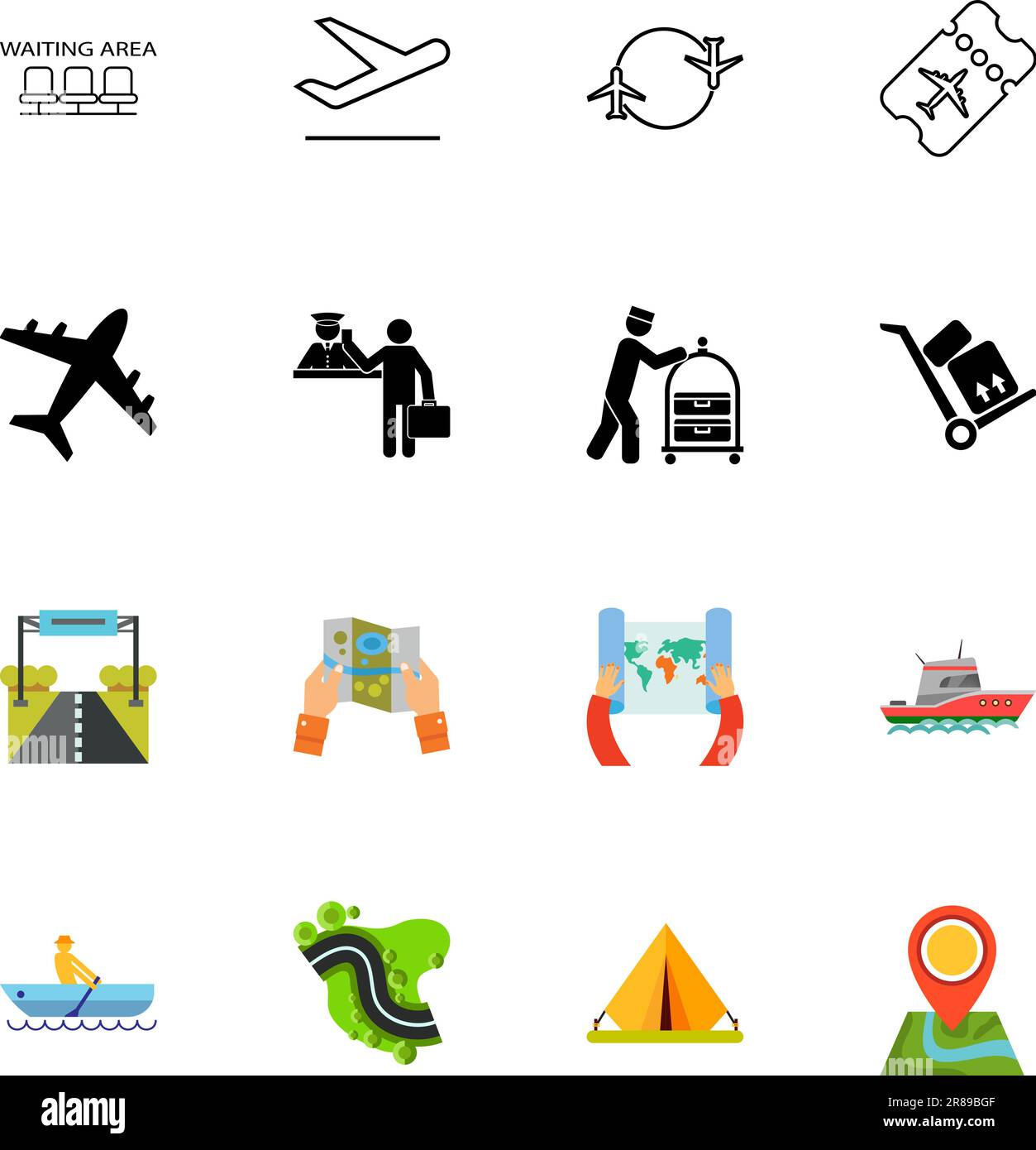 Travelling icon set Stock Vector Image & Art - Alamy