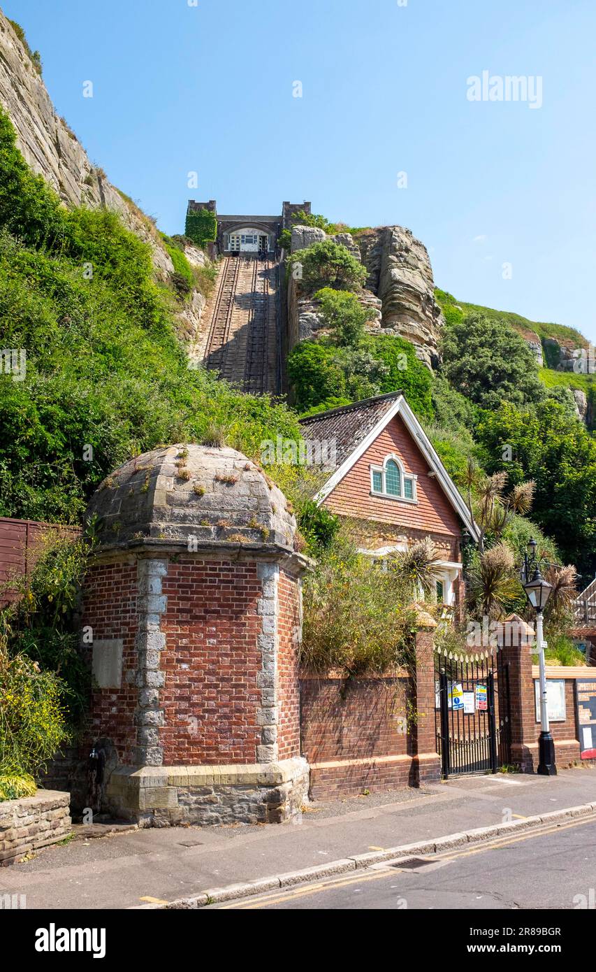 Hastings East Sussex , England UK - Hastings Old Town East Cliff Lift ...