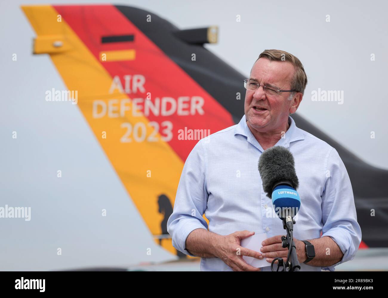 German Federal Minister of Defense Boris Pistorius speaks during a ...