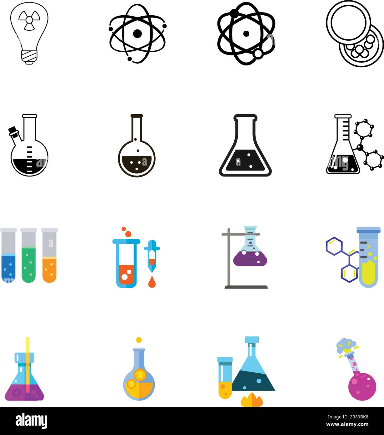 Chemistry icon set Stock Vector Image & Art - Alamy