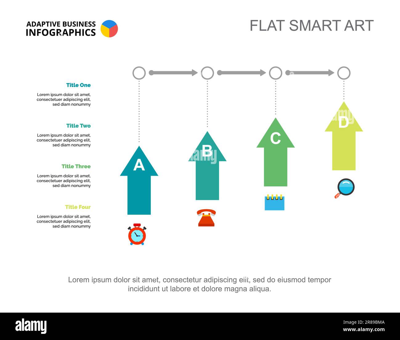 Four Arrows Plan Slide Template Stock Vector Image & Art - Alamy