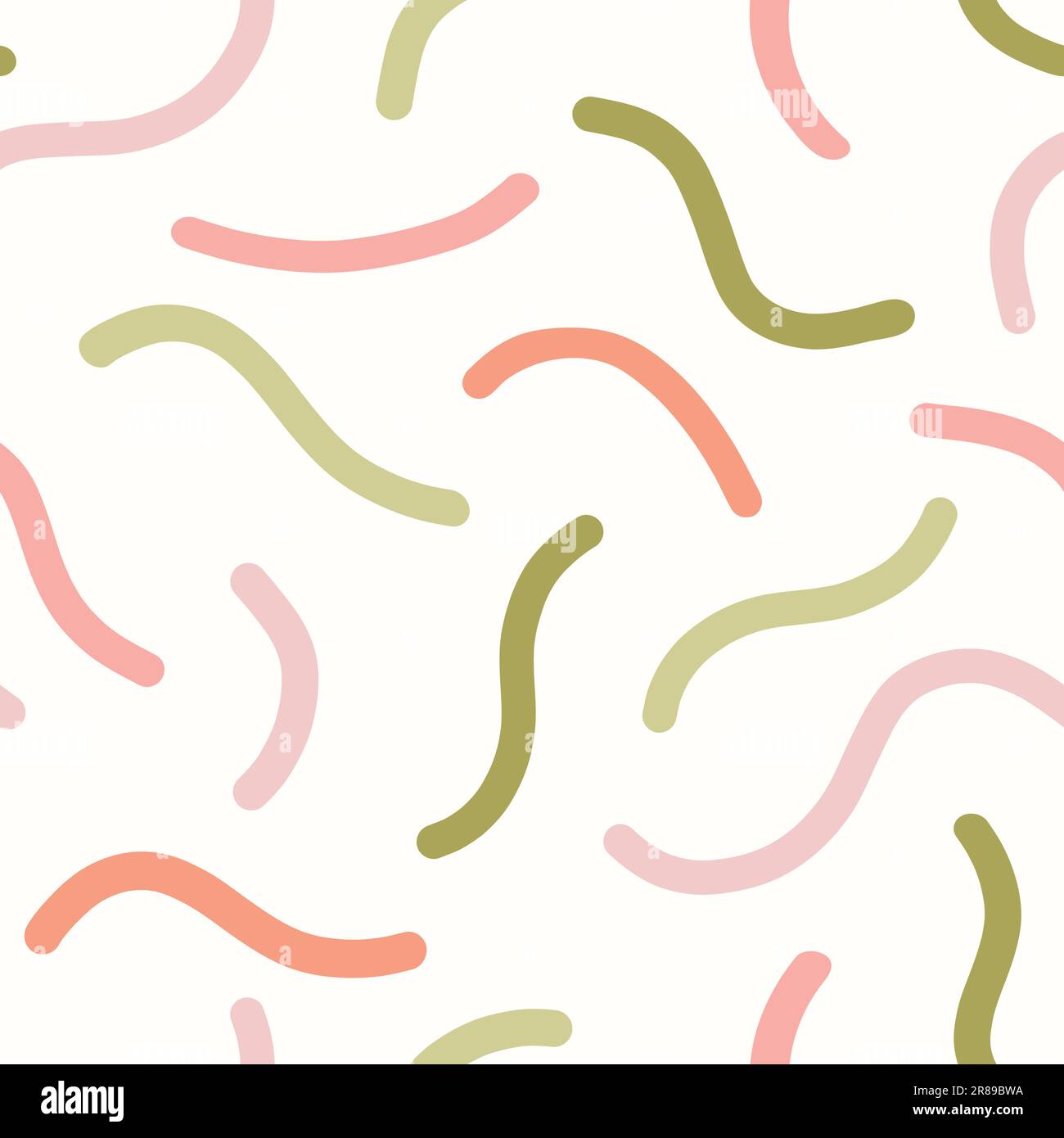 Abstract squiggle pattern background. Fun modern boho design element of ...