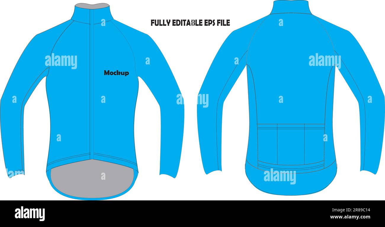 Cycling Jacket Mock ups Stock Vector Image & Art - Alamy