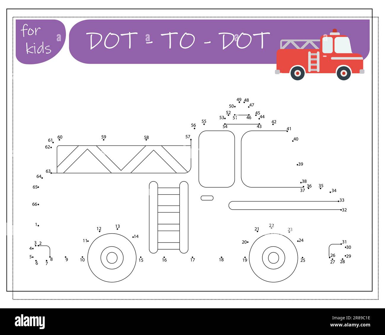 A game with numbers, an educational game from point to point for ...