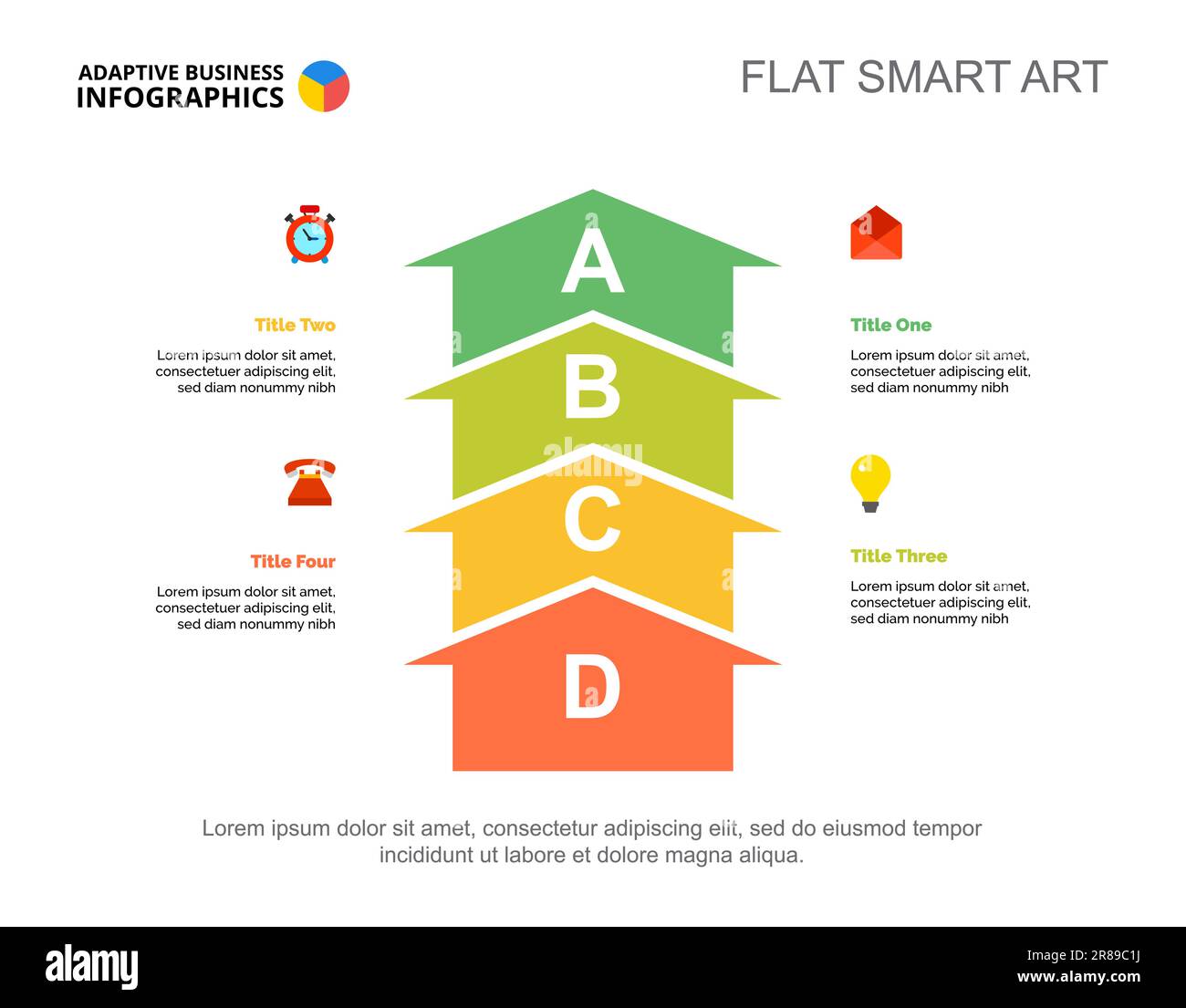 Four Arrows Planning Slide Template Stock Vector Image & Art - Alamy