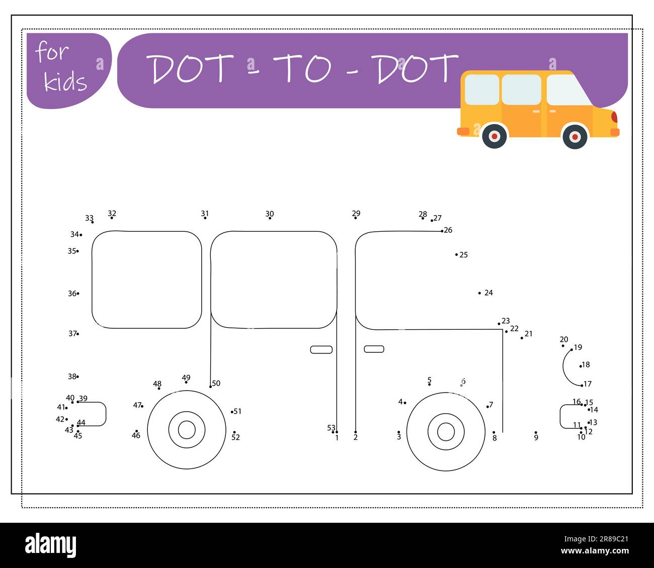 A game with numbers, an educational game from point to point for ...