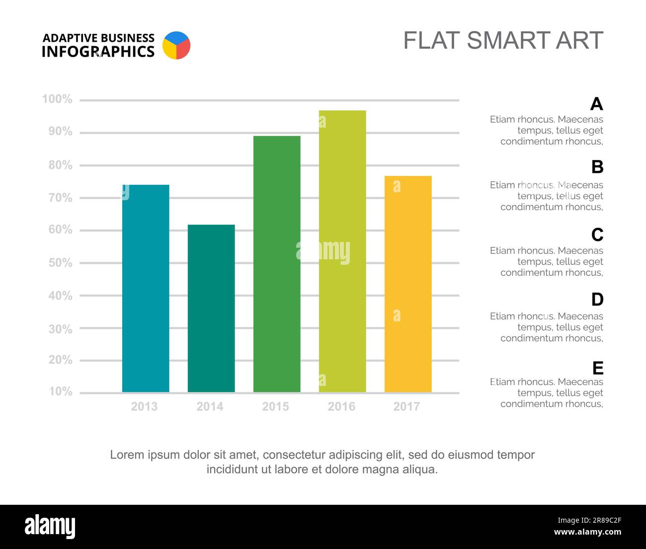 Five Columns Bar Chart Slide Template Stock Vector Image & Art - Alamy