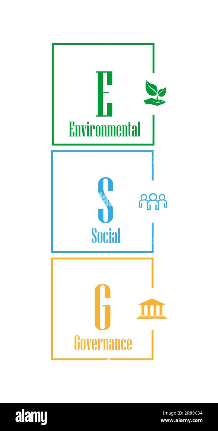 esg icons on white background Stock Photo - Alamy