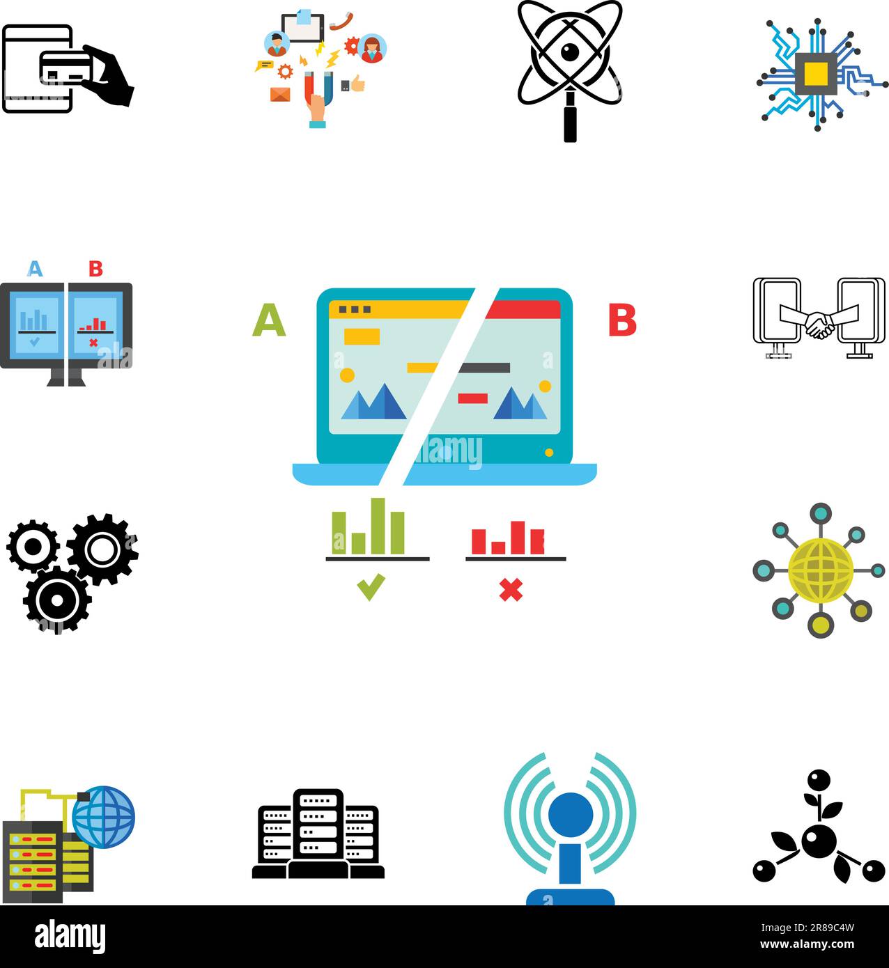 Technology symbols icon set Stock Vector Image & Art - Alamy