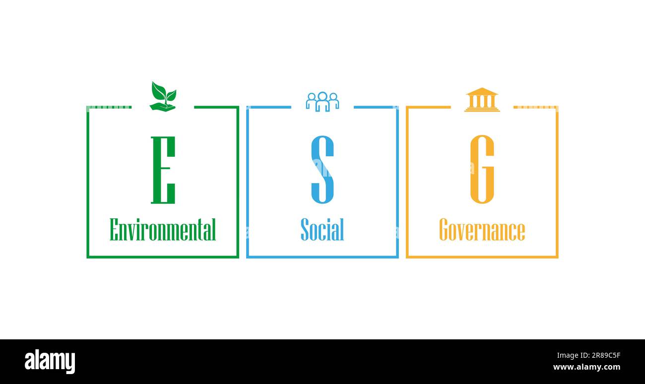 esg icons on white background Stock Photo - Alamy