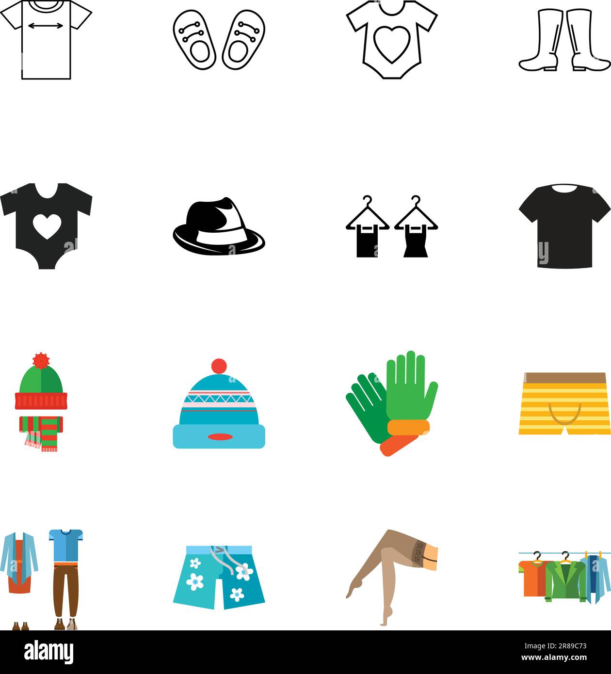 Clothing icon set Stock Vector Image & Art - Alamy