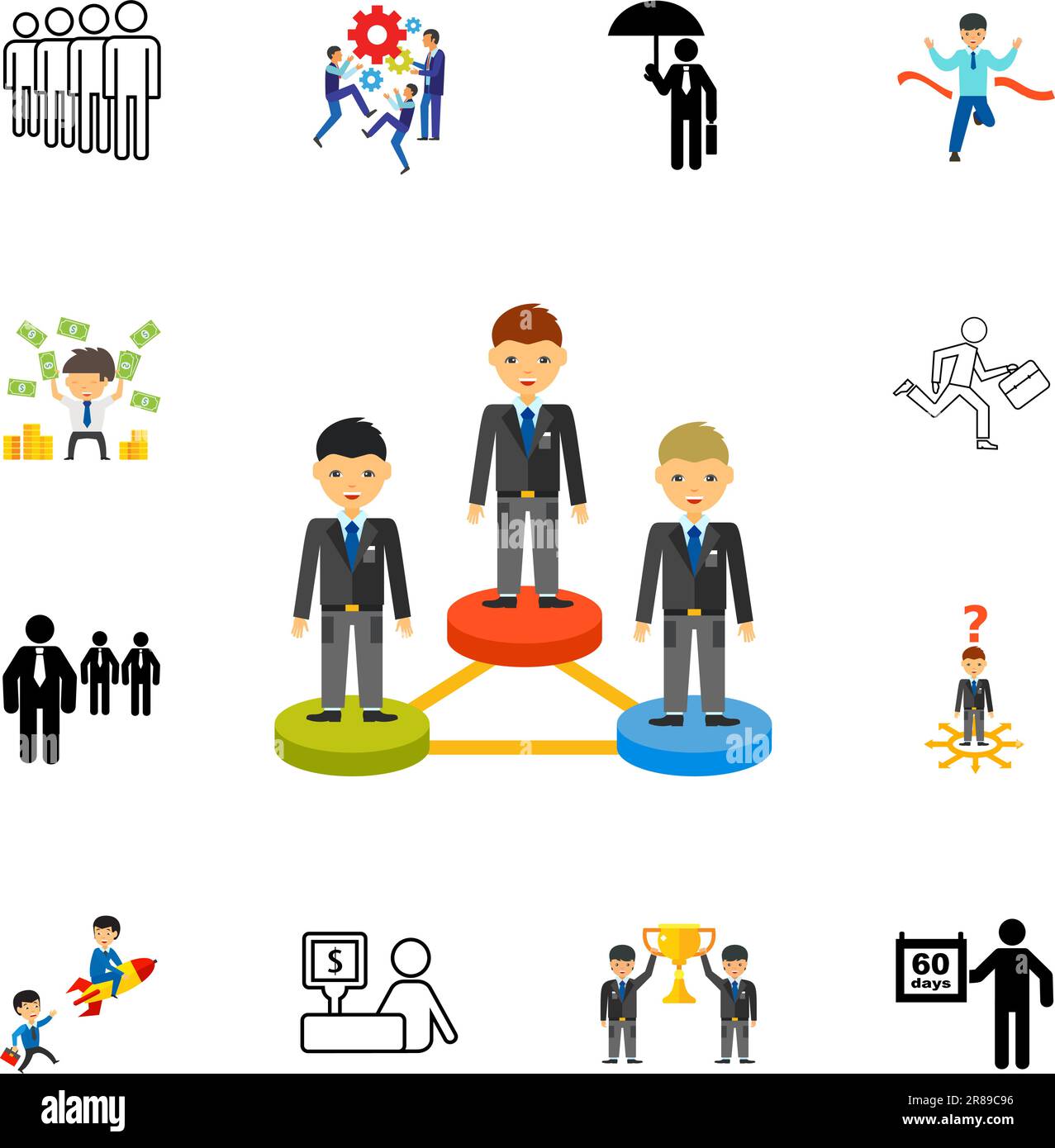 Business people icon set Stock Vector Image & Art - Alamy