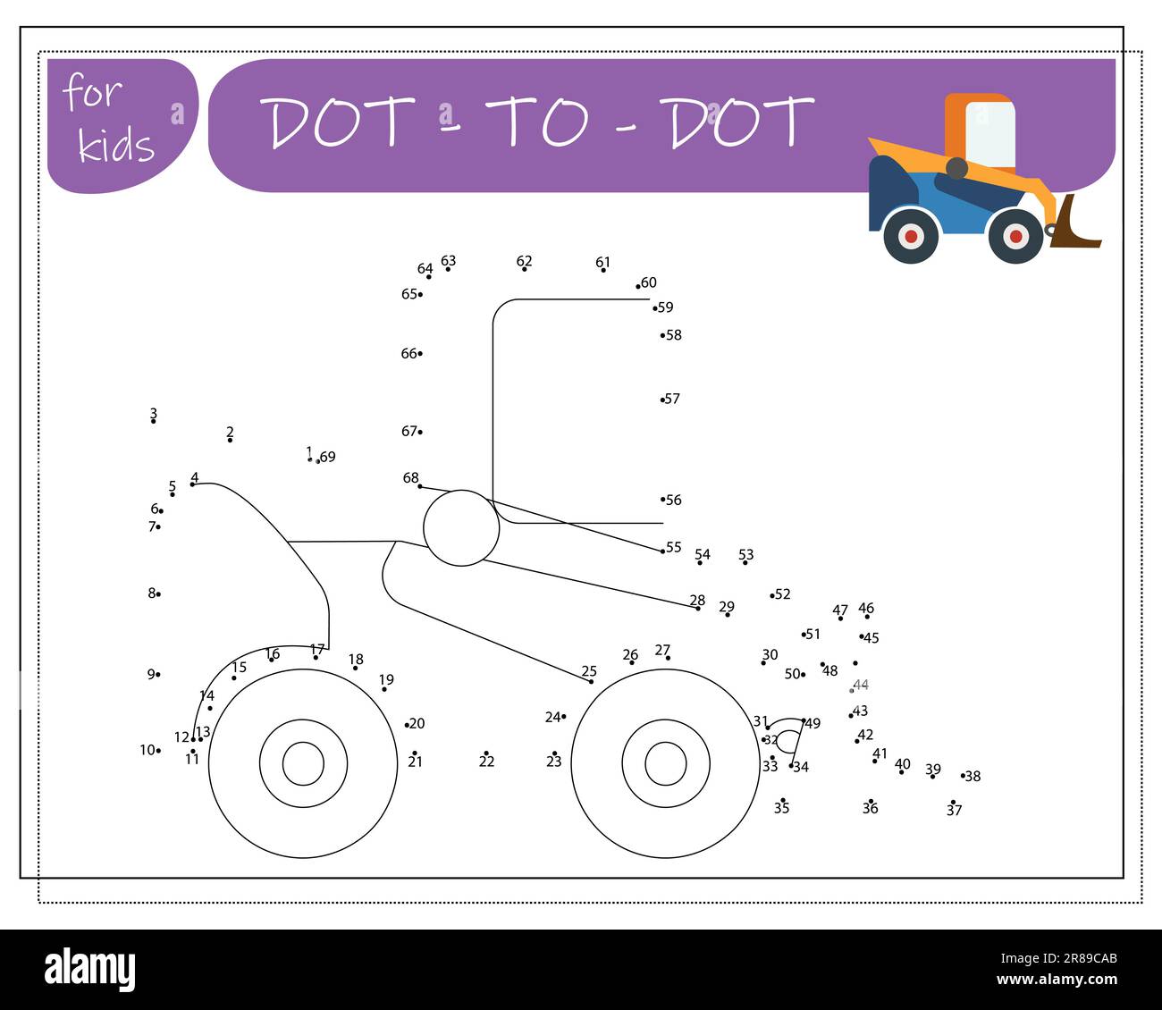 A game with numbers, an educational game from point to point for ...