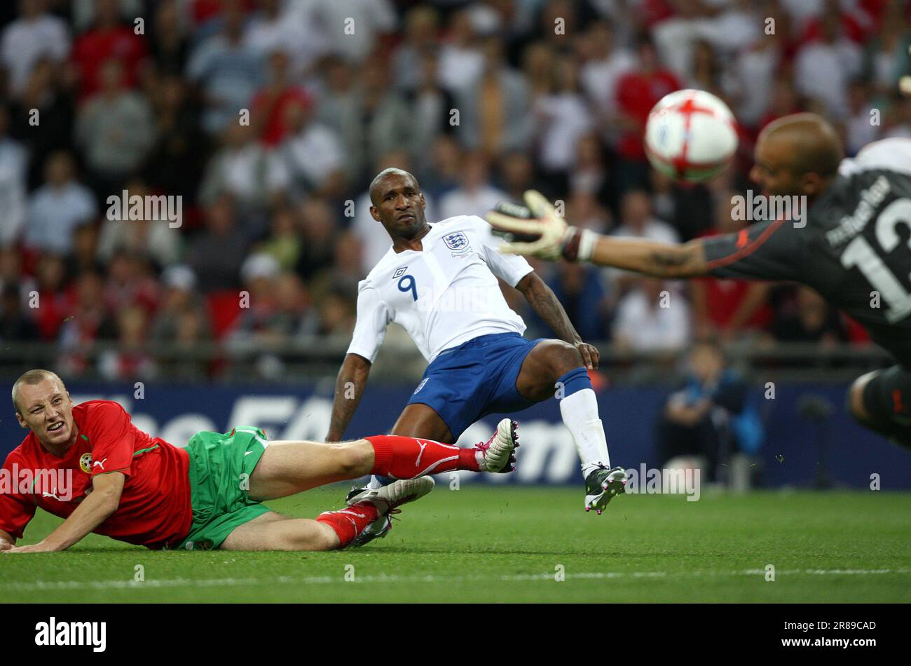 File photo dated 03-09-2010 of Jermain Defoe completing his hat-trick ...
