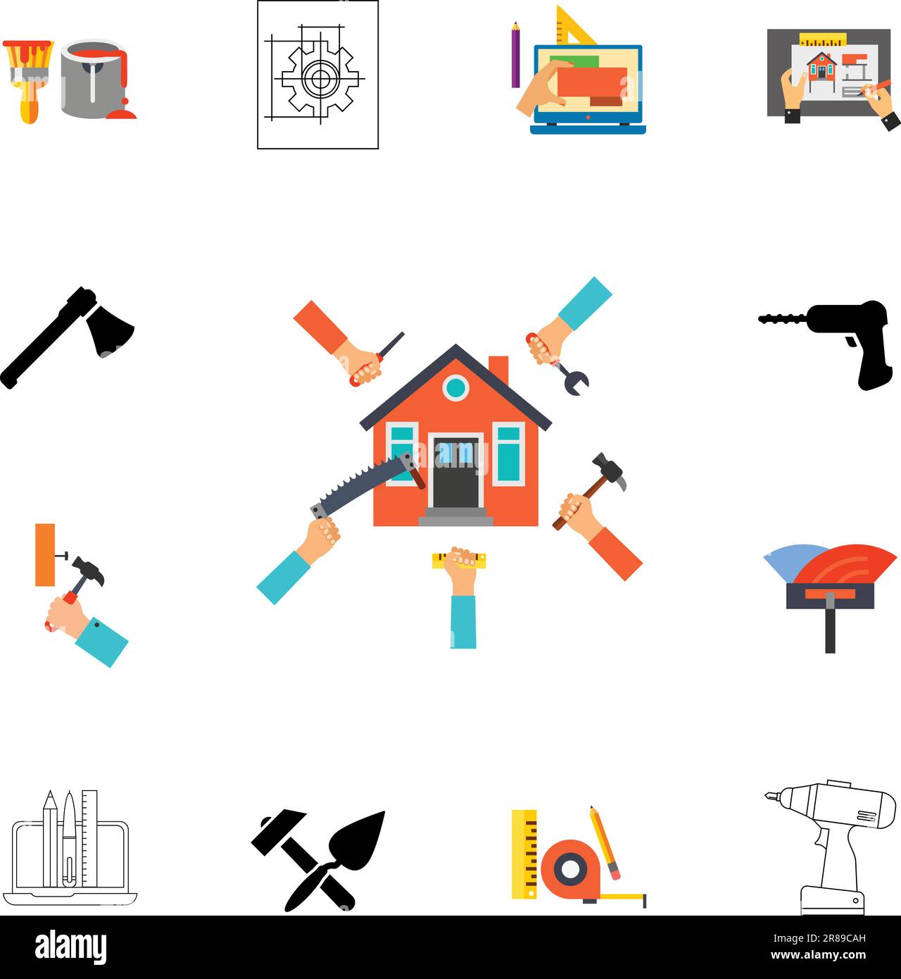 Construction icon set Stock Vector Image & Art - Alamy