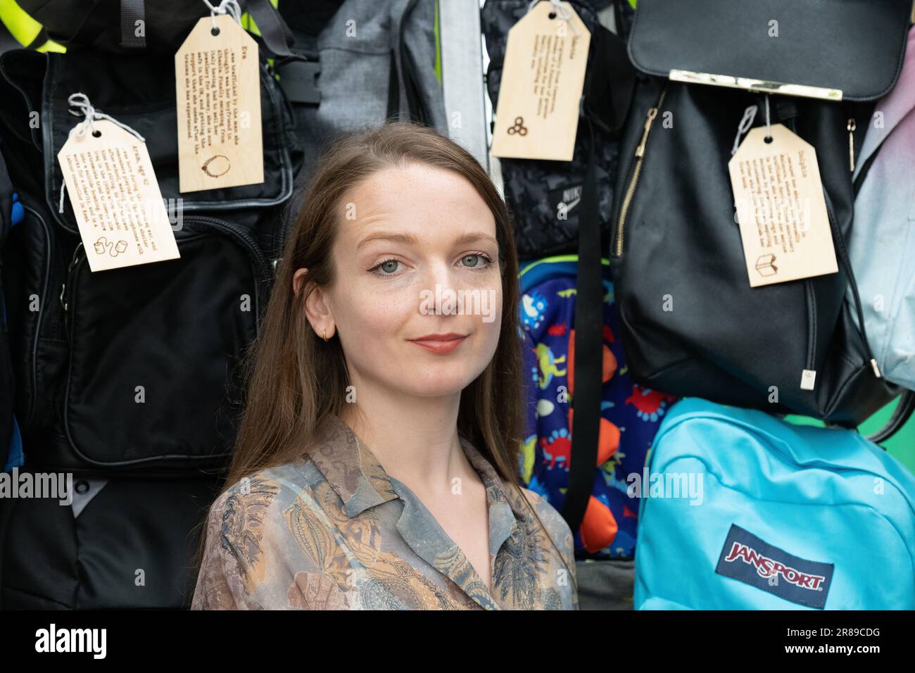 London, UK. 20 June, 2023. Artist Sophie Cunningham with her artwork ...
