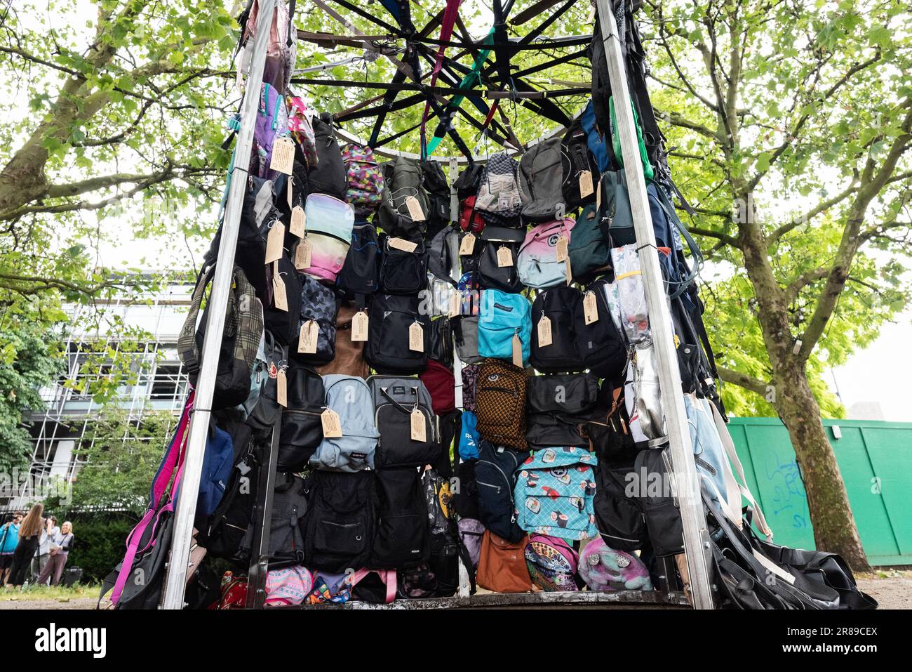 London, UK. 20 June, 2023. Opening of public art work 'Bags of Hope' by ...