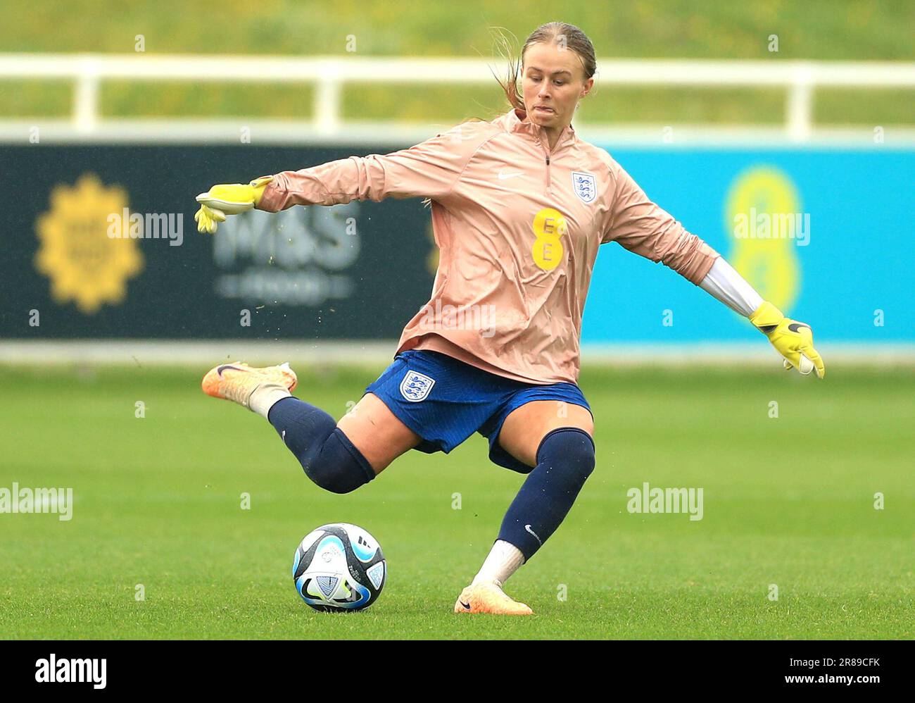 England goalkeeper Hannah Hampton during a training session at St ...