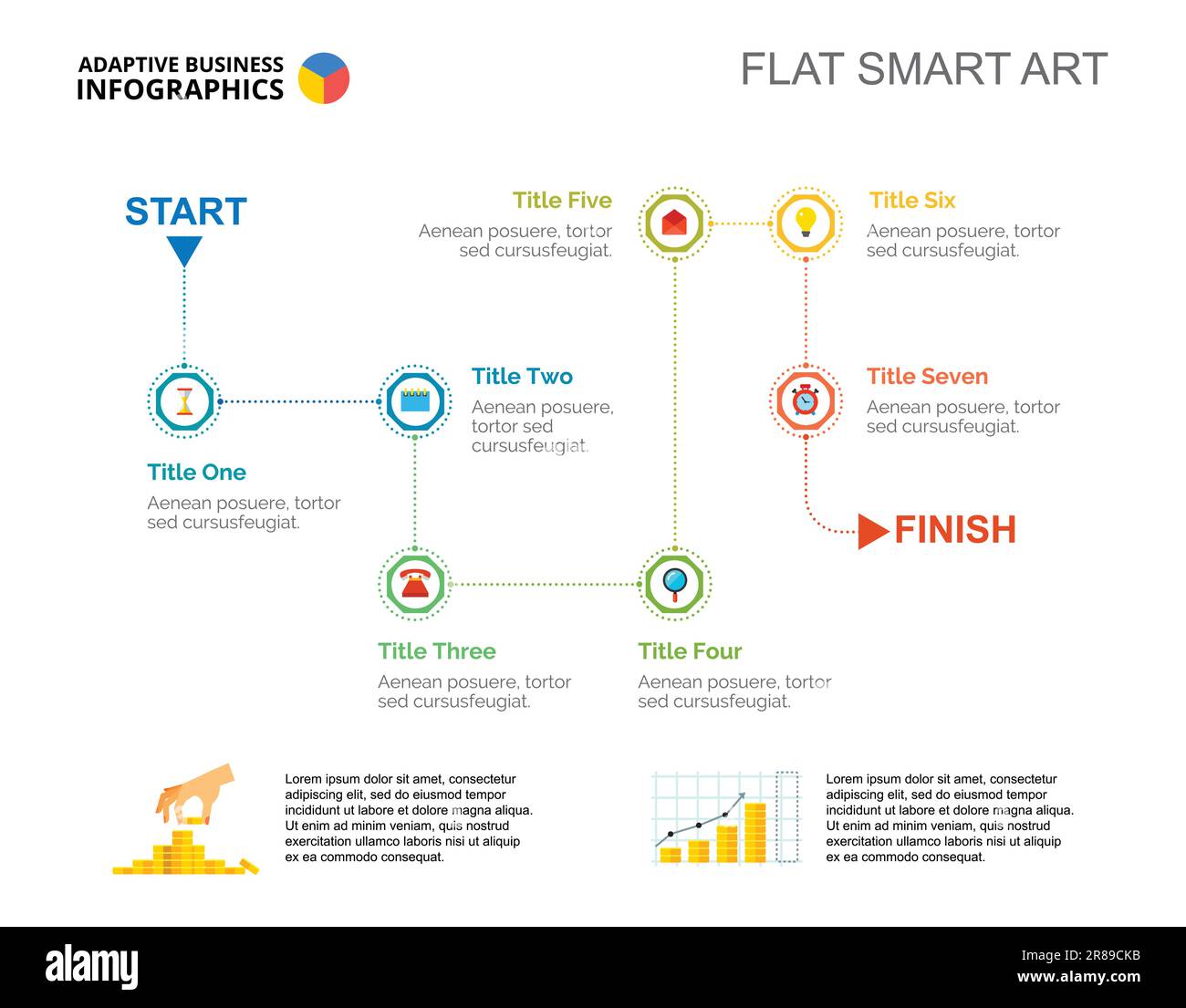 Seven Steps Startup Slide Template Stock Vector Image & Art - Alamy