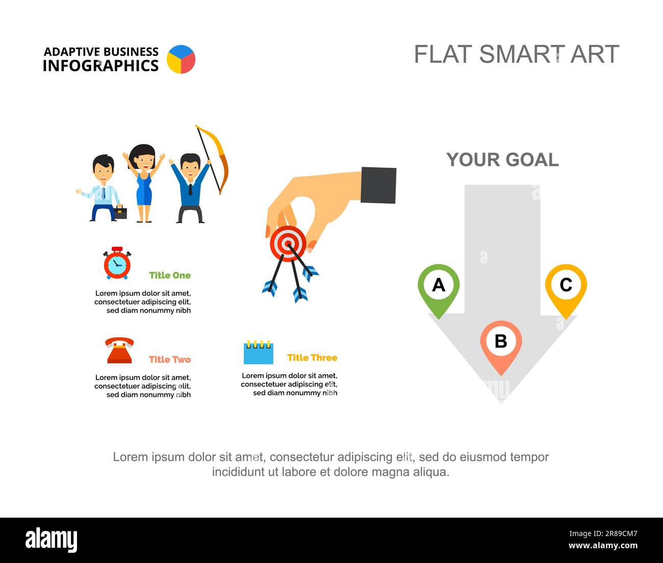 Three Points Goal Slide Template Stock Vector Image & Art - Alamy