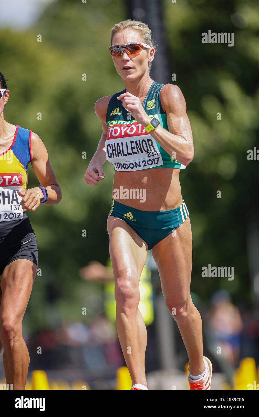 Jenna Leigh Challenor participating in the marathon at the World ...