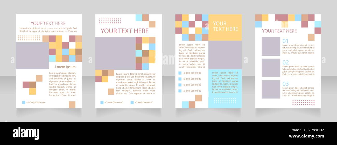 Foundation support promoting blank brochure layout design Stock Vector ...