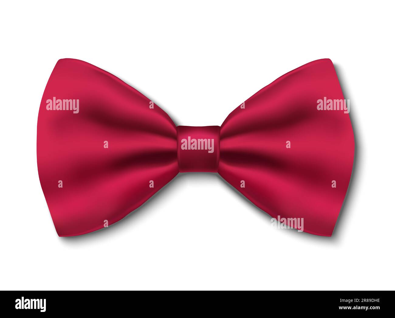 Waiter red bow tie white Stock Vector Images - Alamy