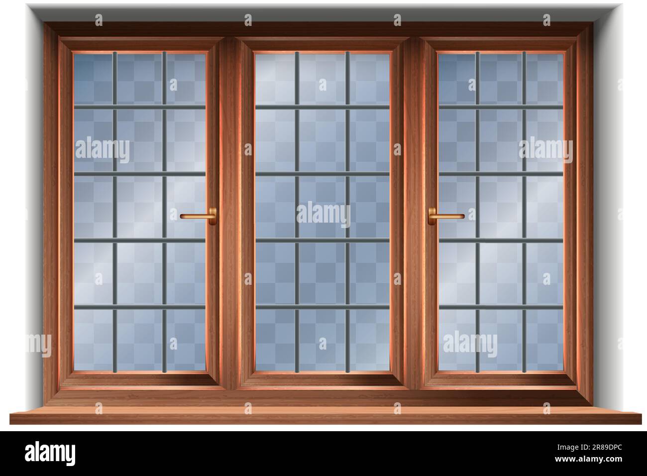 3d realistic vector icon. Wooden window Stock Vector Image & Art - Alamy