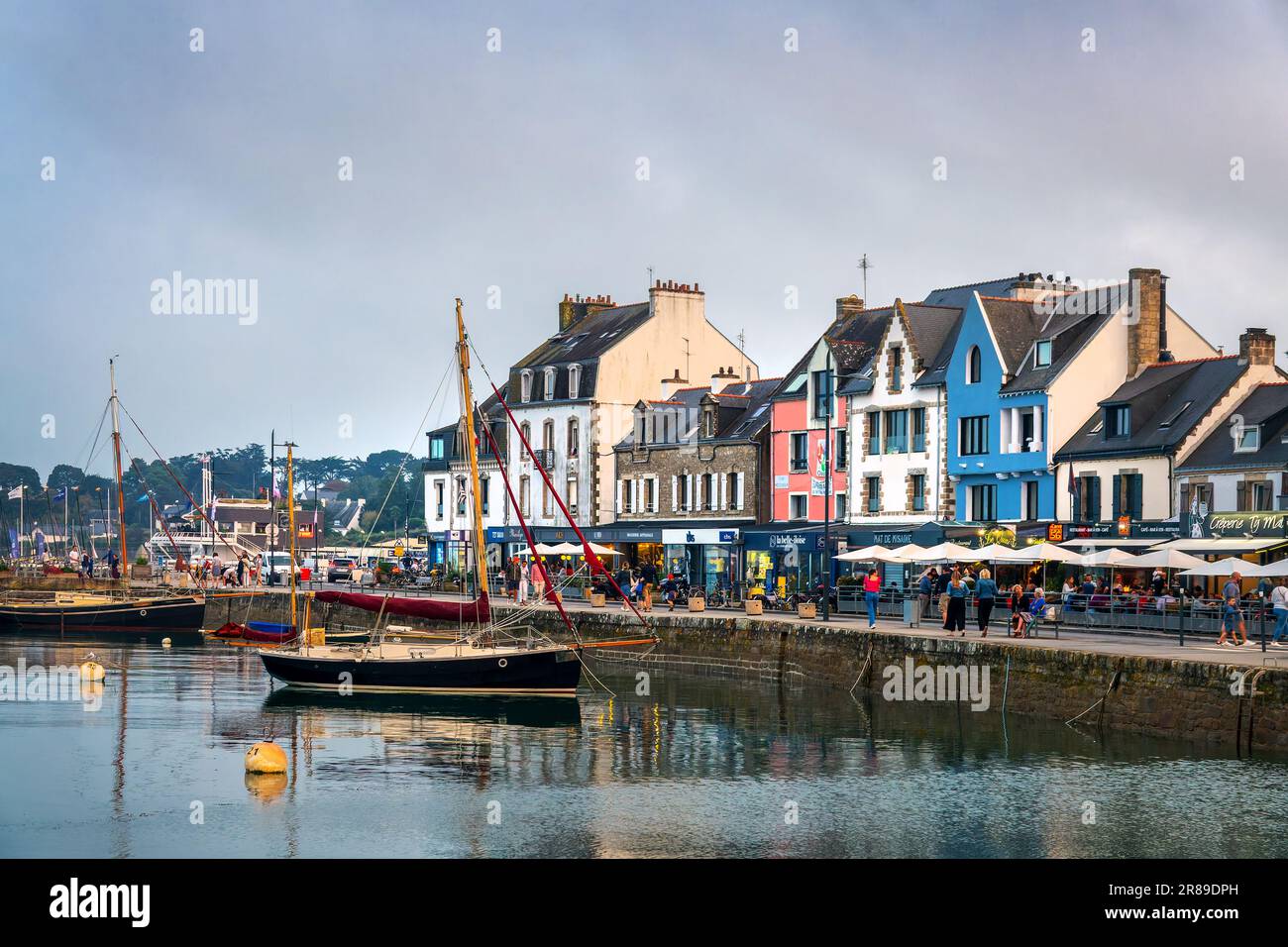 Colorful harbor of La Trinité sur Mer in Brittany, Morbihan, France ...